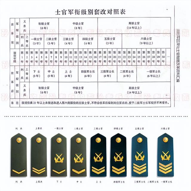 After the reform of the non-commissioned officer rank system, the ...