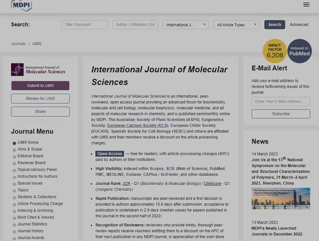 INT J MOL SCI impact factor, what are the districts - iMedia