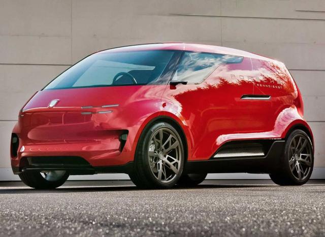 Porsche's first MPV model, more sci-fi in shape, with 1+2+3 seats ...