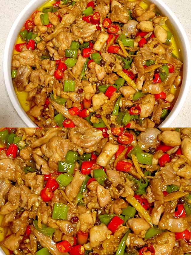 The delicious double-pepper rabbit is delicious, spicy, and tender, and ...