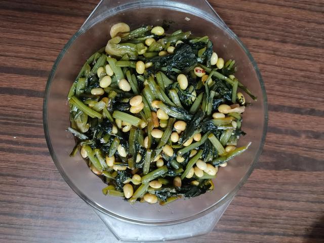 Stir-fried Soybeans with Potherb mustard - iMedia