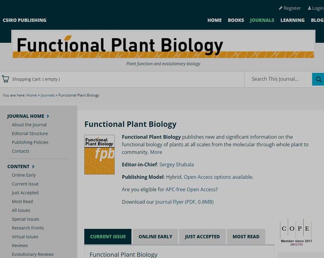 FUNCT PLANT BIOL impact factor, what are the districts - iMedia