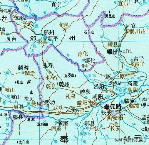 Through the map, understand the historical changes of Xianyang City ...