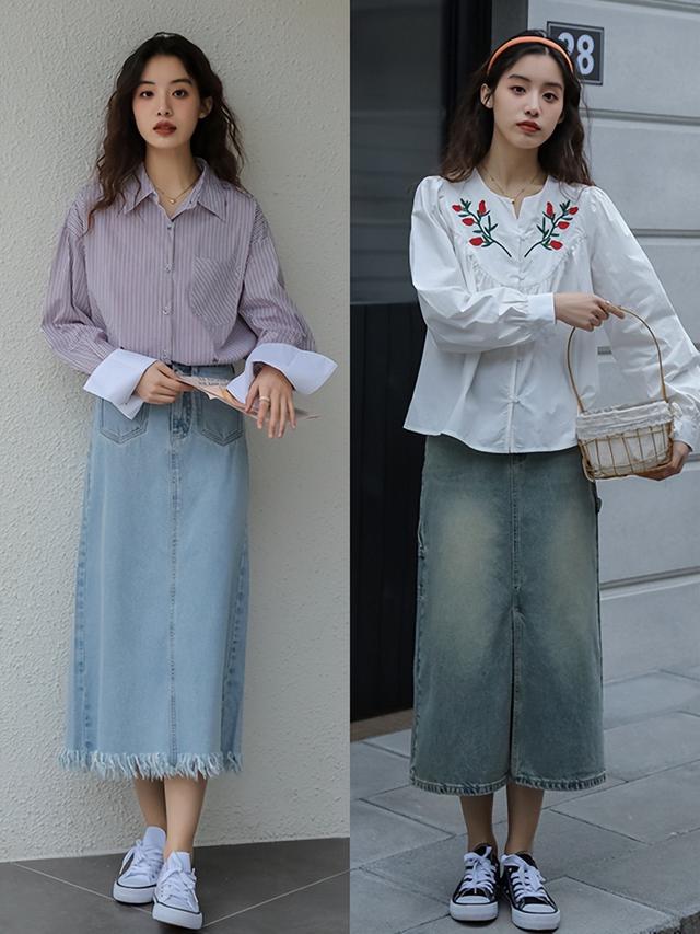 "Shirt" leads the early spring fashion! It is so beautiful with skirts ...