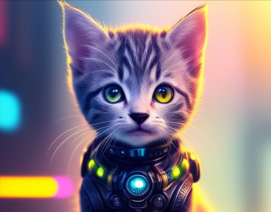 Artificial intelligence painting No. 9 uses AI to generate cute metal ...