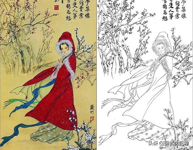 Chen Yan'e (Xiao Zhu)'s meticulous painting "The Twelve Hairpins of ...