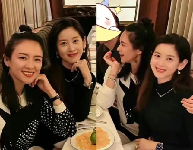 Zhang Ziyi and her milk tea sister Zhang Zetian have dinner together ...