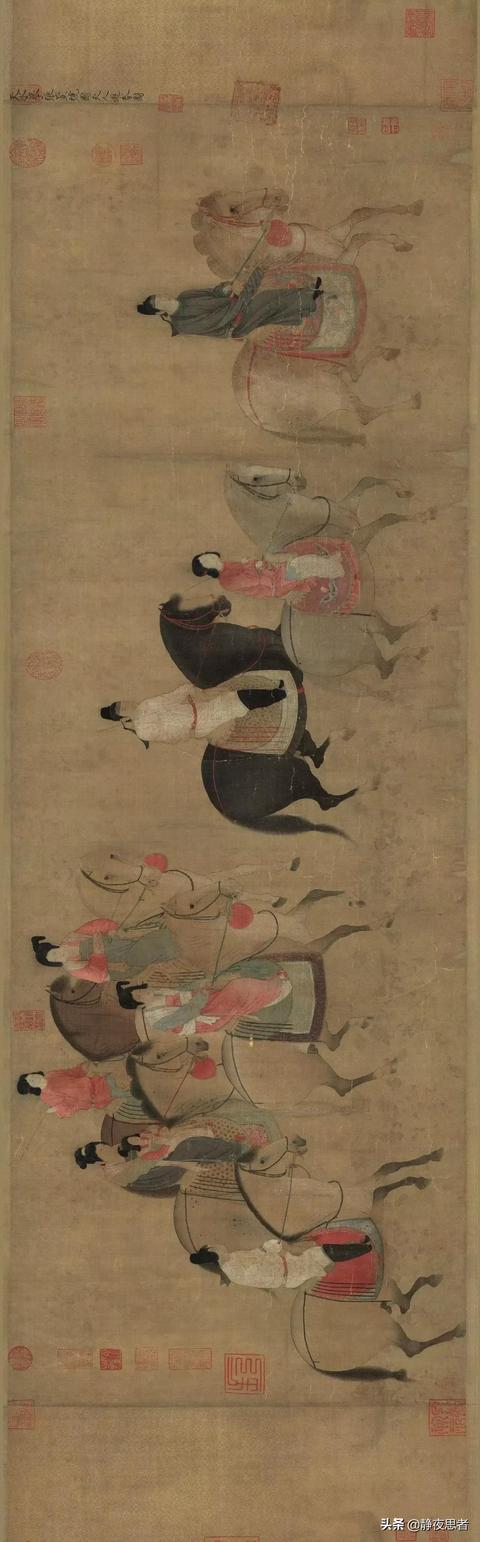 Chinese painting (Tang Dynasty) Zhang Xuan "The Lady of Guo Guo's ...