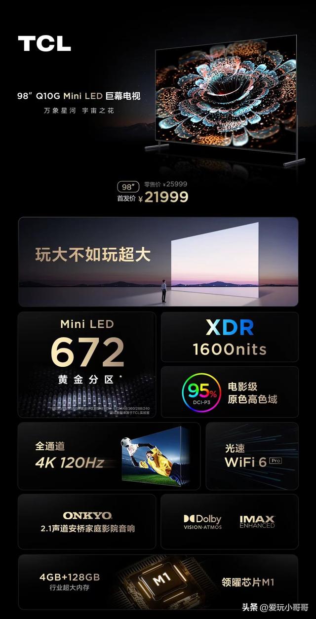 TCL released super cost-effective large-screen 98Q10G MiniLED TV 100 ...