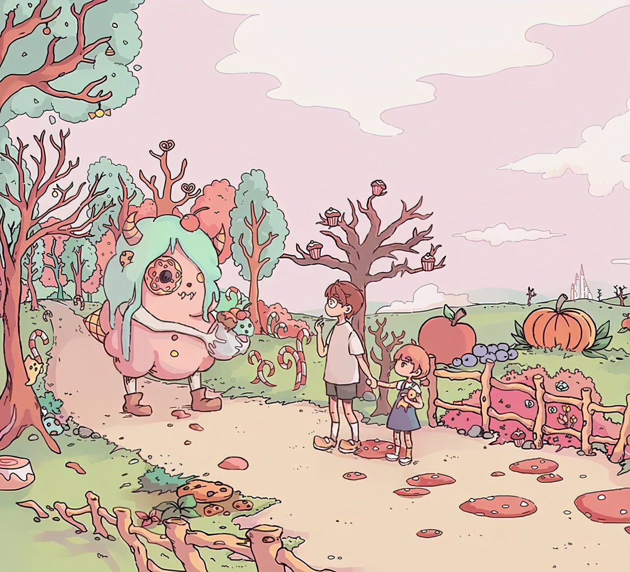 一組童話故事插畫，可愛的畫風中藏著甜甜的故事 - 頭條匯