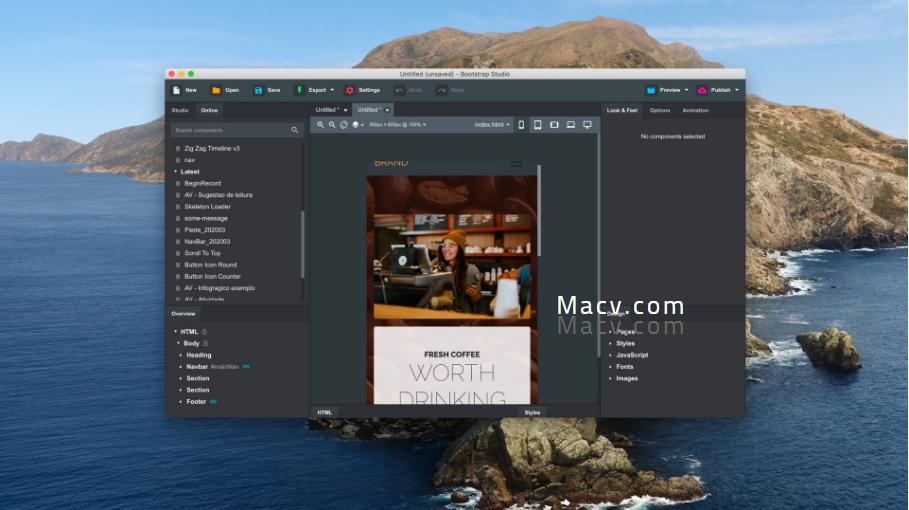 Bootstrap Studio 5 for Mac(mac網頁設計工具)v5.6.3激活版 - 頭條匯