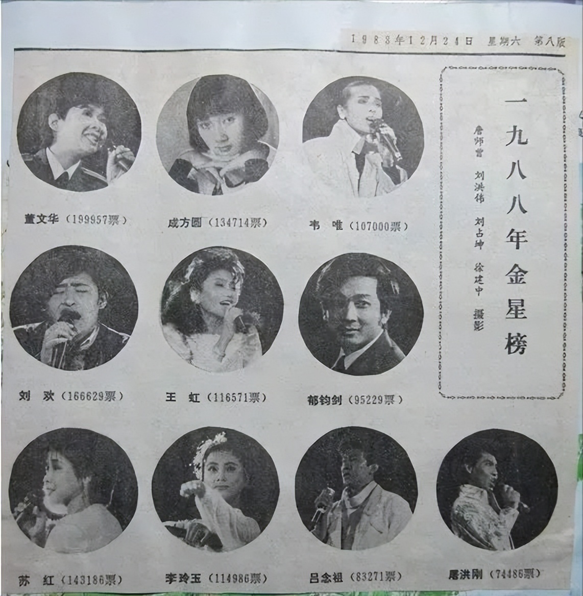 The top ten Chinese singers selected 34 years ago, when the name is ...