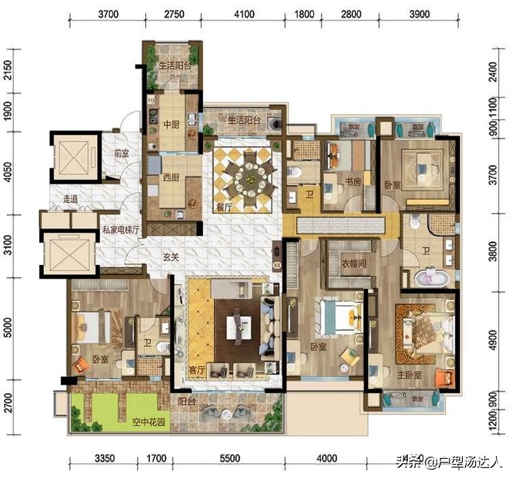 280 square meters of the most perfect large flat layout, do you agree ...