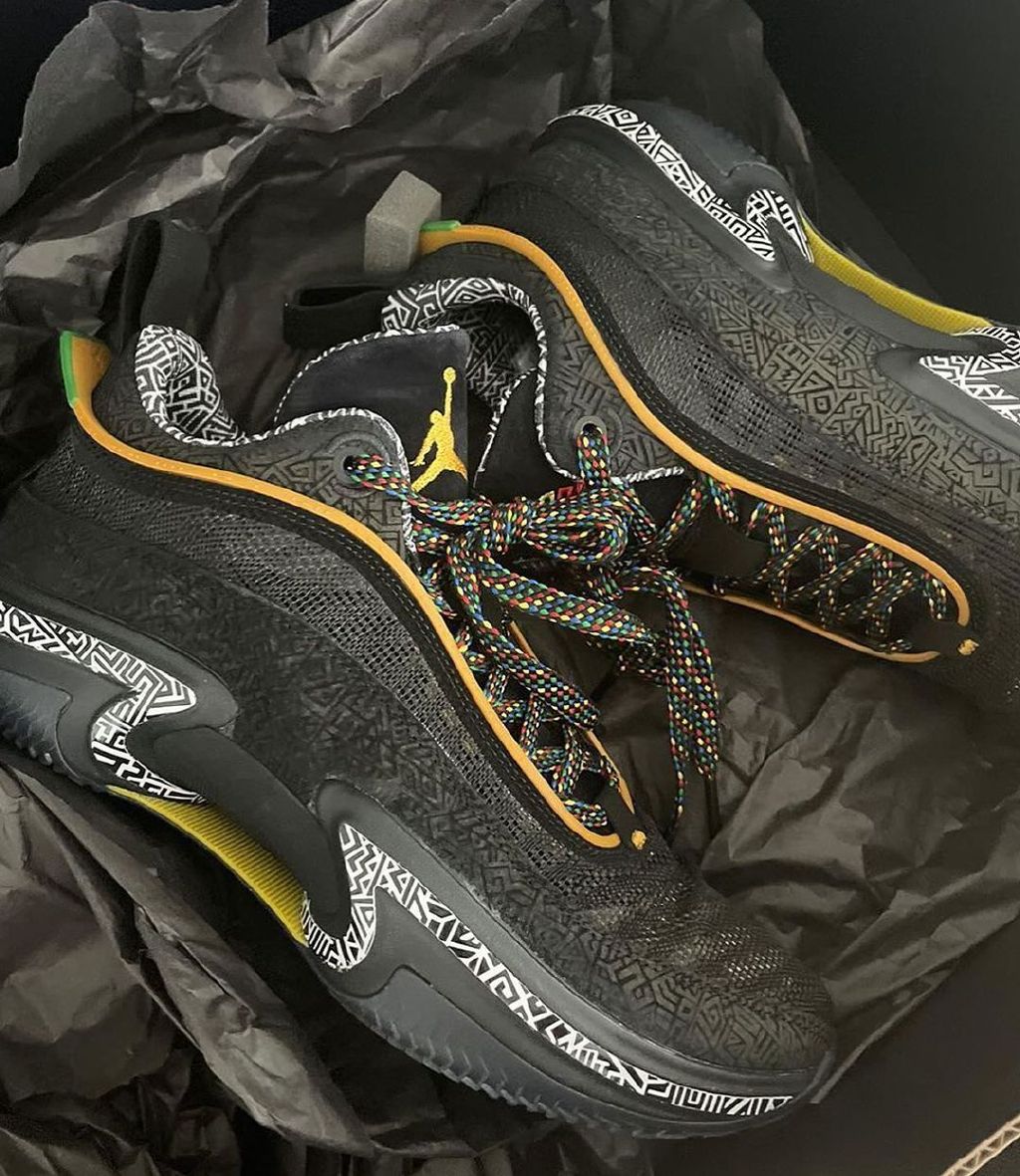 New from Nike!AJ36 multi-color matching exposure Jordan hole shoes hit ...
