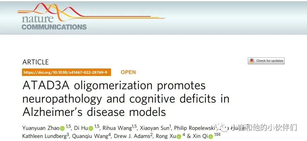 New breakthrough!ATAD3A - a new therapeutic target for Alzheimer's ...