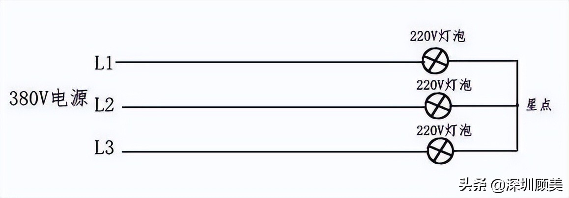 There is no neutral line and only 380V power supply, how to light a ...