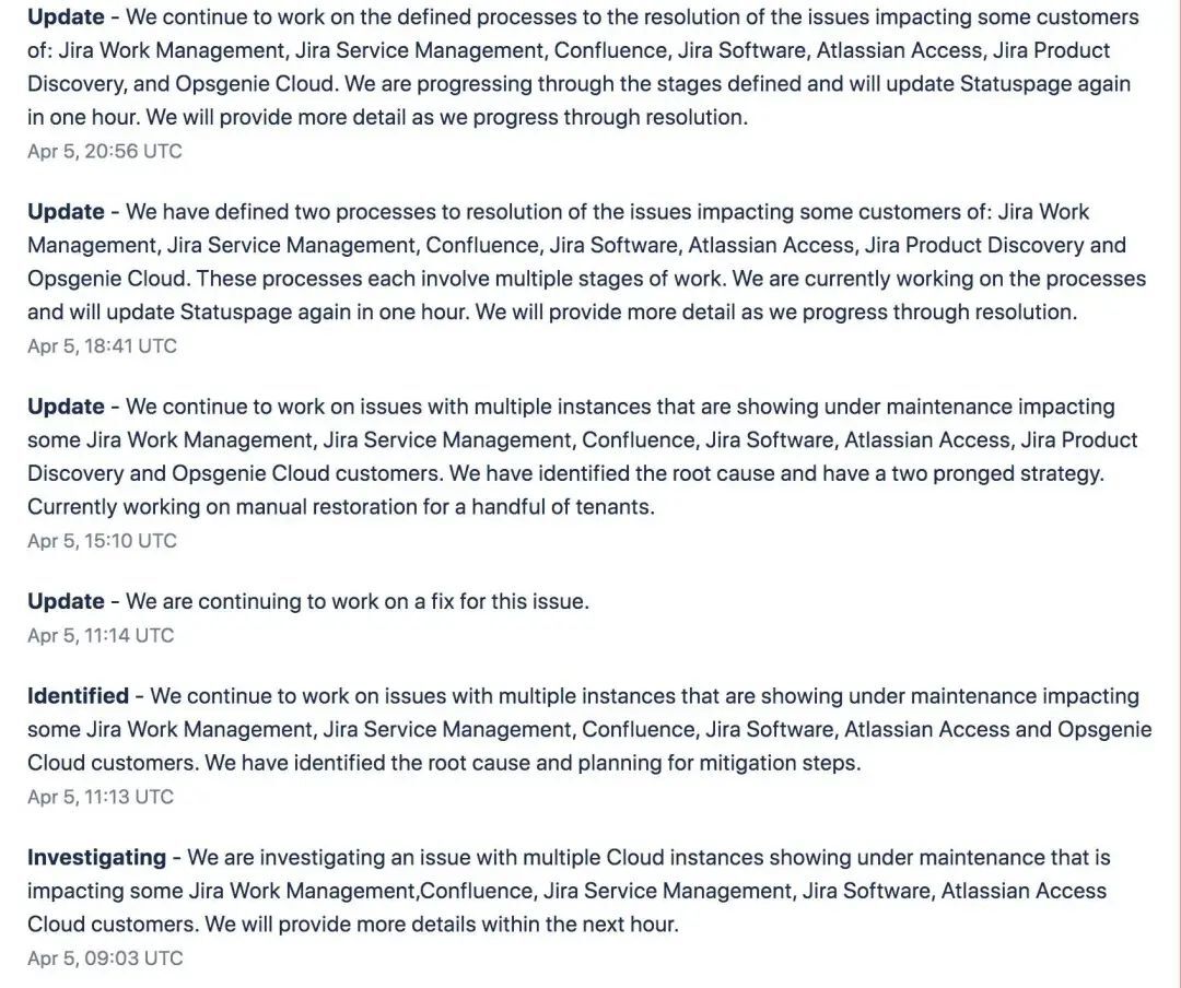 Cloud products such as Jira have been down for several days. What ...