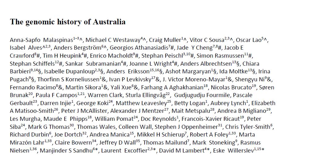 The genetic history of Australian Aboriginal people - iNEWS