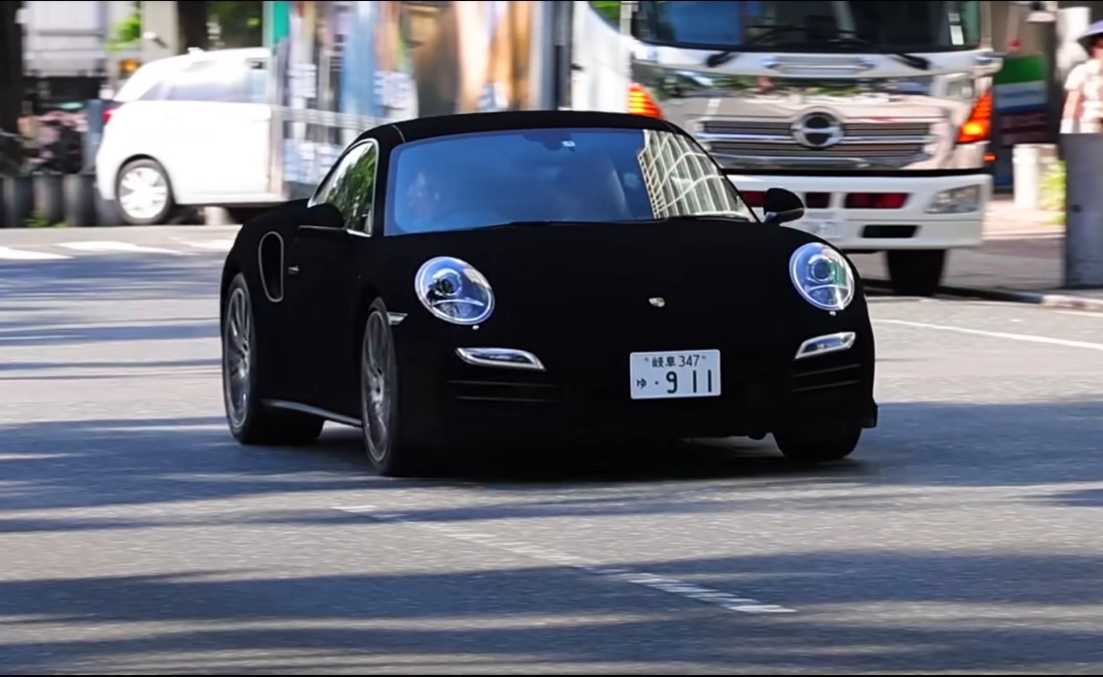 Porsche 911 wears the world's darkest paint, becomes an invisible ...