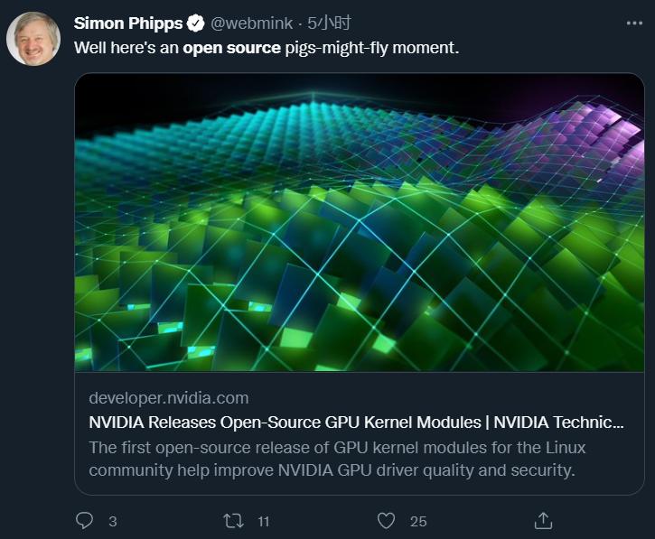 Being scolded by the father of Linux?NVIDIA's first open source GPU kernel driver, netizens: see ...